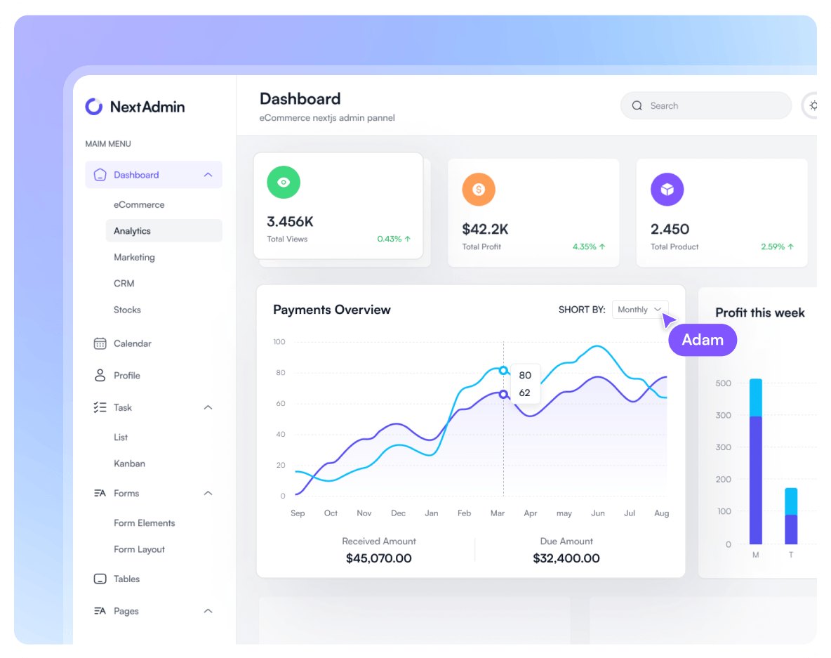 NextAdmin: Free Next.js Admin Dashboard Templates & 200+ UI Components ...