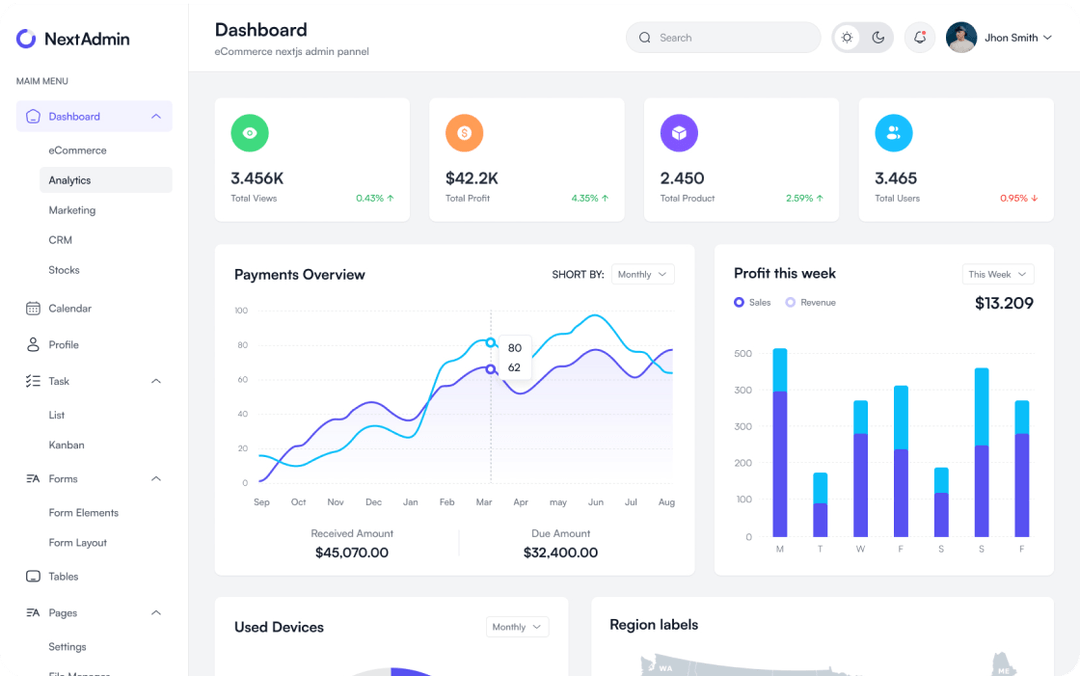 200+ Next.js UI Components for Dashboards | NextAdmin