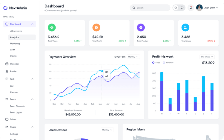 200+ Next.js UI Components for Dashboards | NextAdmin