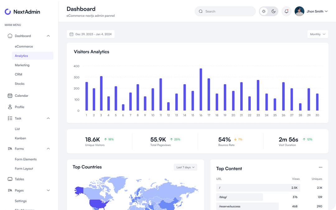 NextAdmin: Free Next.js Admin Dashboard Templates & 200+ UI Components ...