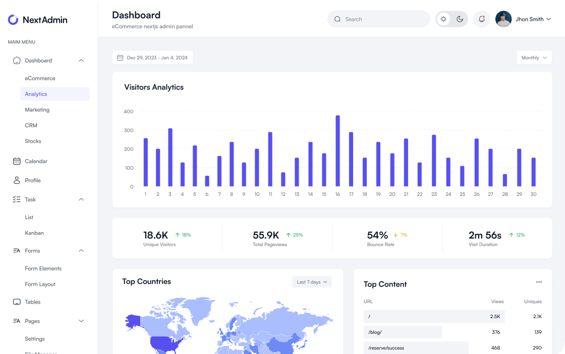 NextAdmin: Free Next.js Admin Dashboard Templates & 200+ UI Components ...