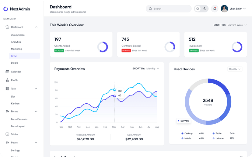 NextAdmin: Free Next.js Admin Dashboard Templates & 200+ UI Components ...