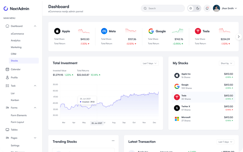 200+ Next.js UI Components for Dashboards | NextAdmin