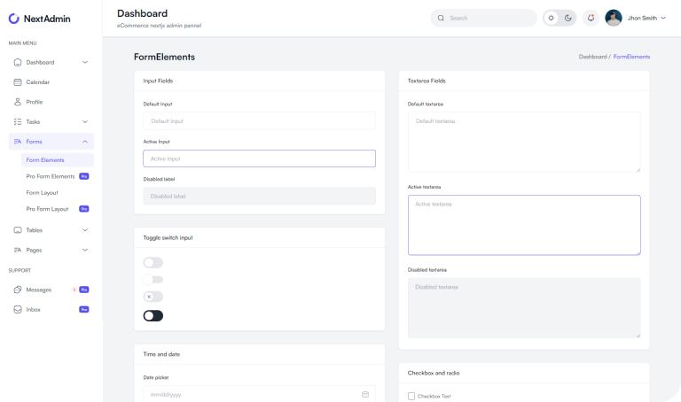 200+ Next.js UI Components for Dashboards | NextAdmin