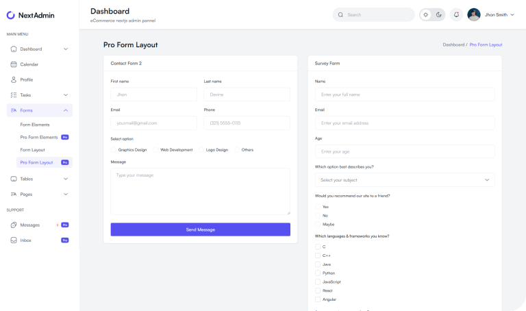 200+ Next.js UI Components for Dashboards | NextAdmin