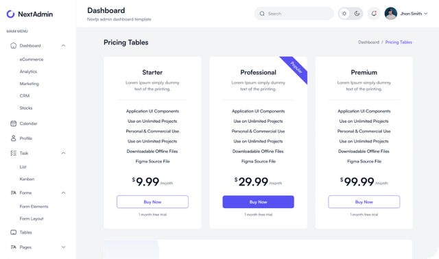 200+ Next.js UI Components for Dashboards | NextAdmin